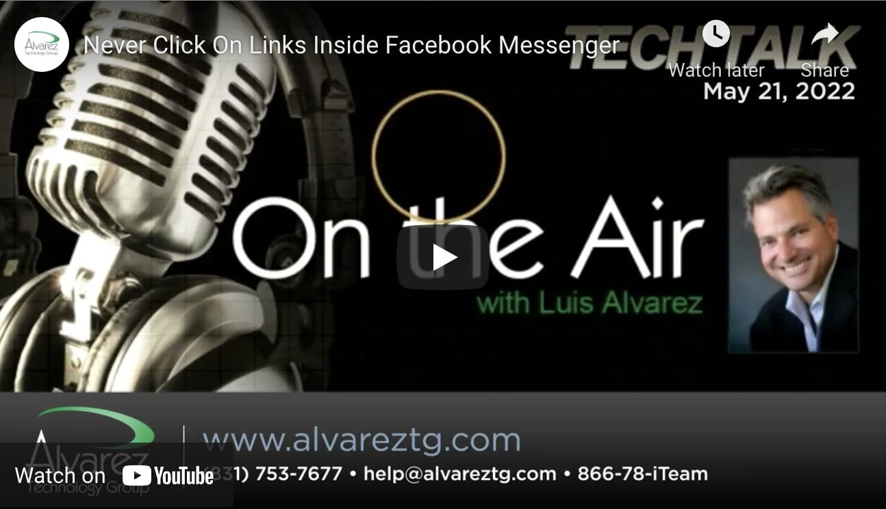 Suspicious Links Sent Via Facebook Messenger – Alvarez